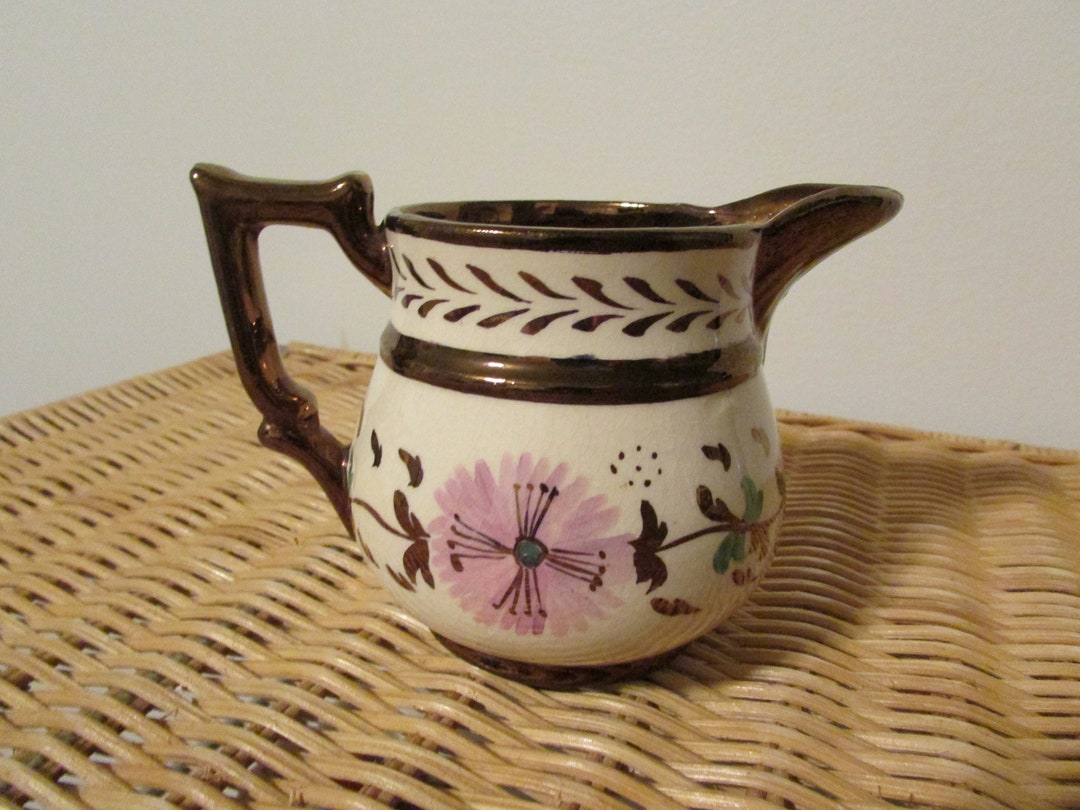 Antique Vintage Pink and Copper Lusterware Luster Lustre Ware 3 ...