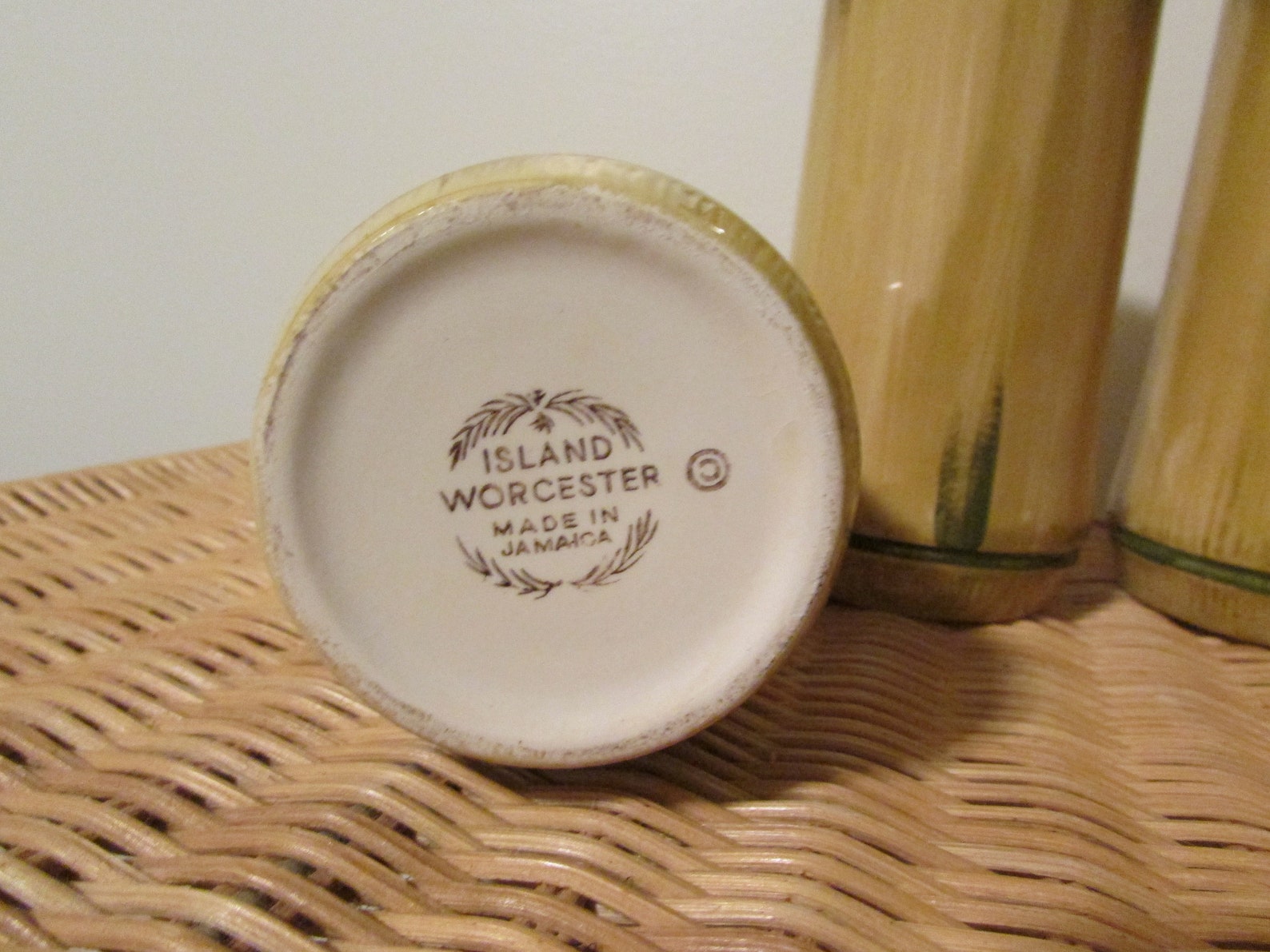 Vintage Island Worcester Jamaica Mid Century Modern Bamboo Design Cup ...