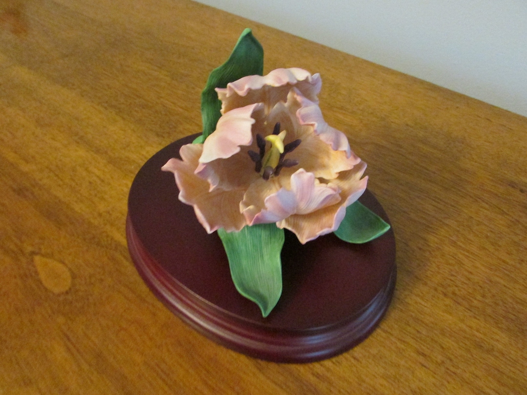 Lenox Porcelain Flower Parrot Tulip Floral Figurine Vintage Retired ...