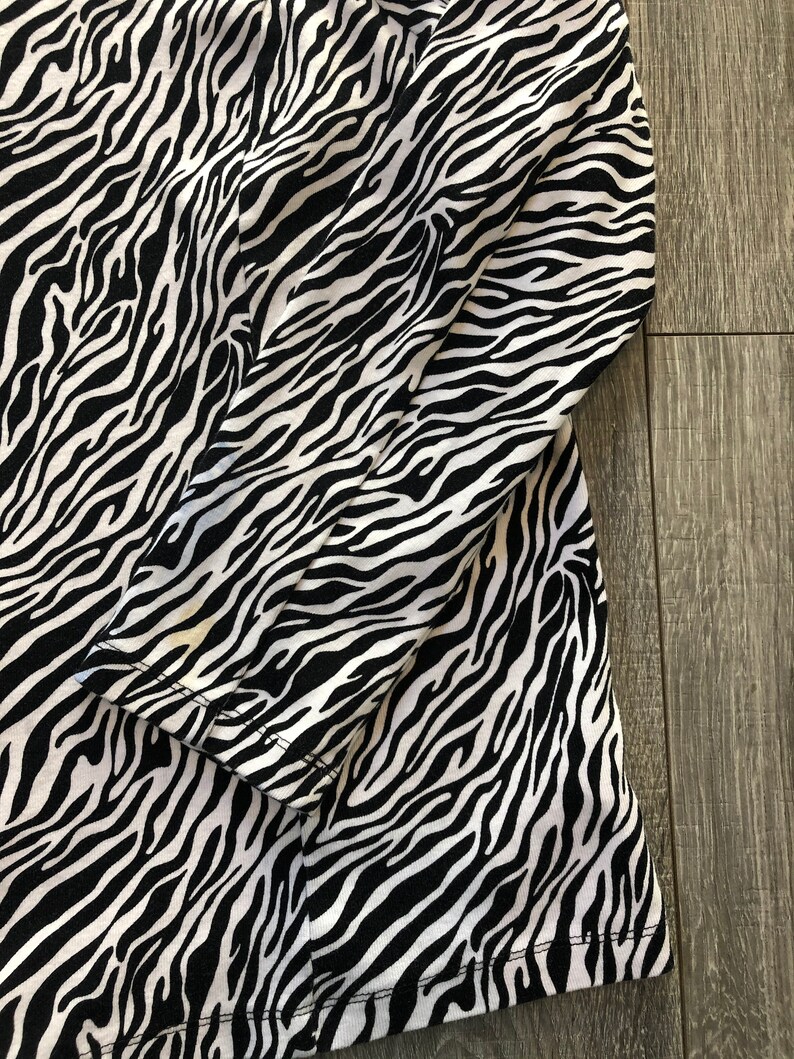 2000's Zebra Print Zip up Sweater Light Weight - Etsy