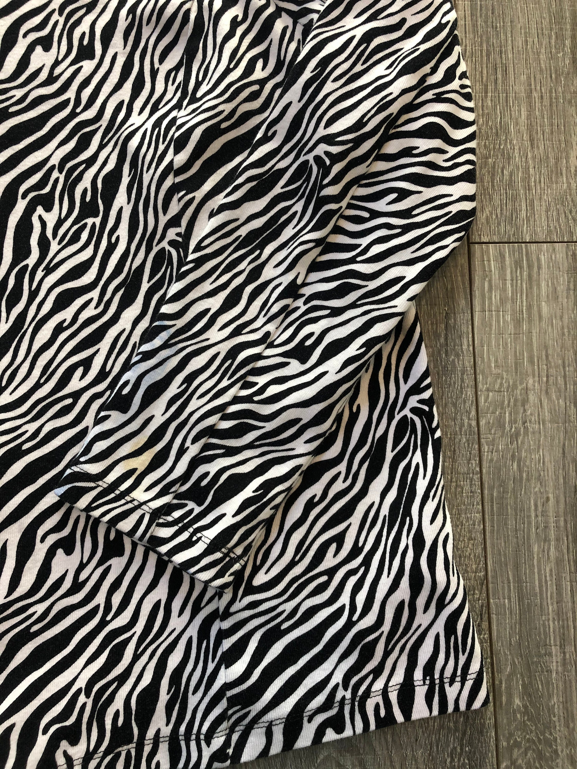 2000's Zebra Print Zip up Sweater Light Weight | Etsy
