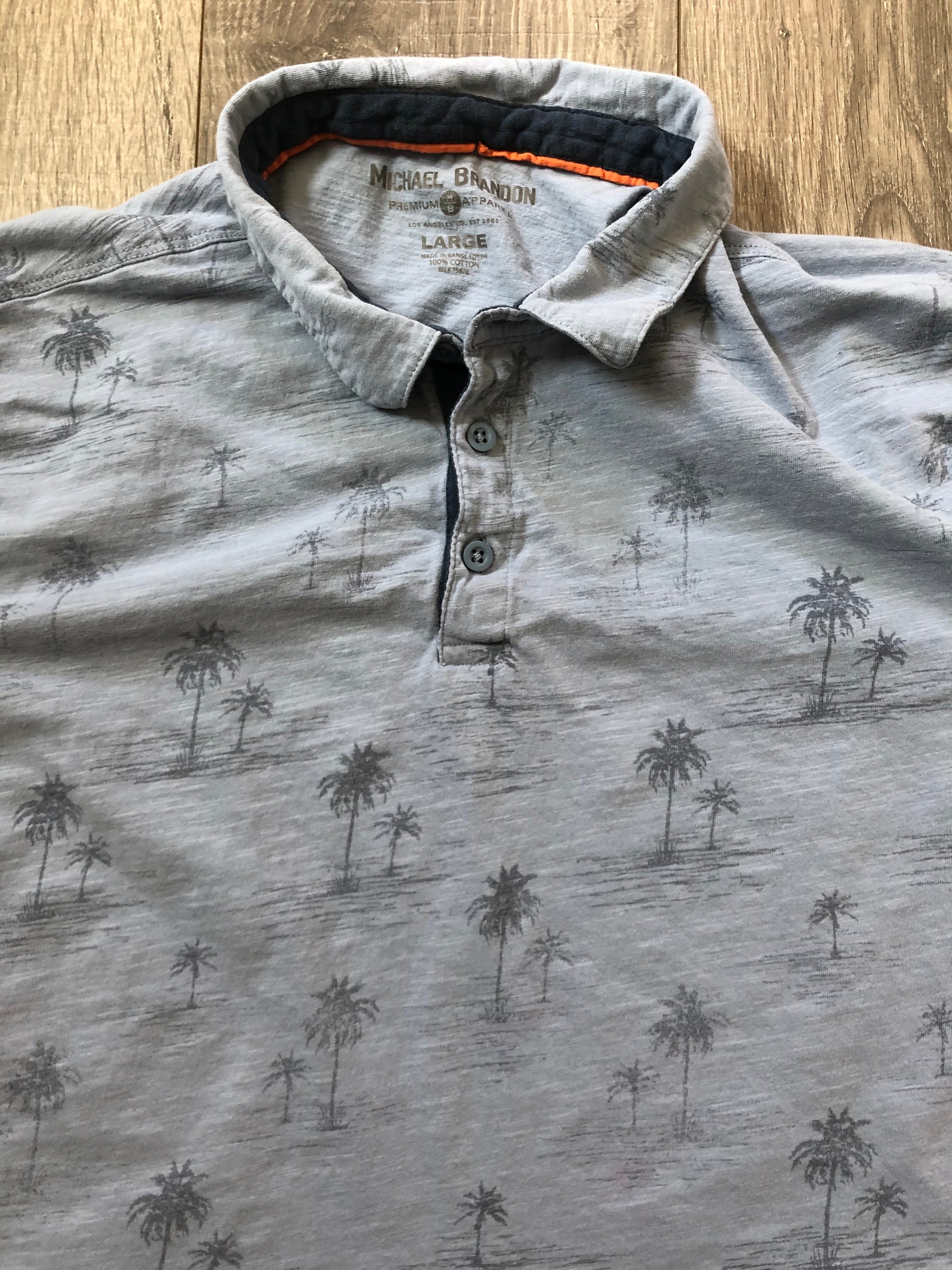 Palm Tree Printed Cropped Polo Shirt Men's Cropped Polo | Etsy