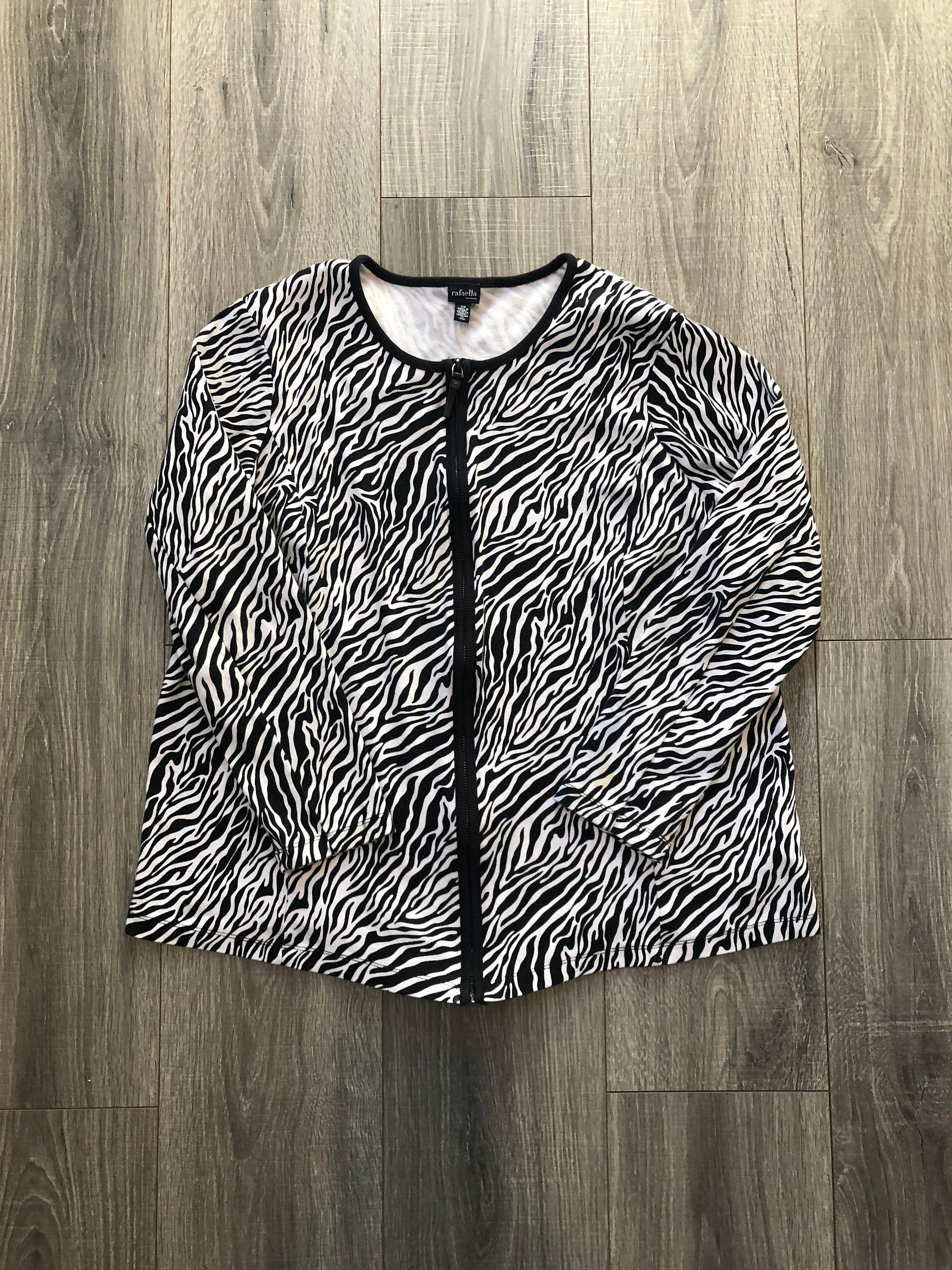 2000's Zebra Print Zip up Sweater Light Weight | Etsy