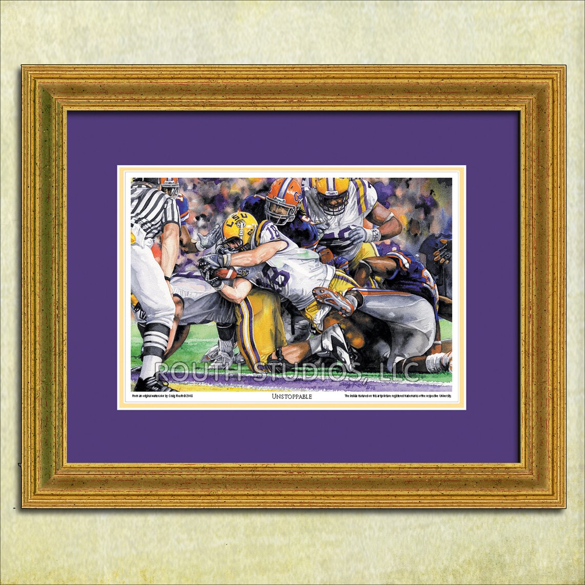 LSU Art Print. Unstoppable Jacob Hester, LSU Louisiana Art Print ...