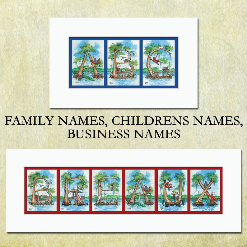 Buy Names Personalized Louisiana Swamp Alphabet Abcs in Cypress Online ...