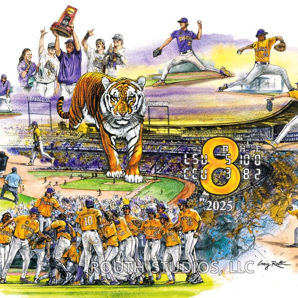 Lsu Baseball Room Decor - Etsy