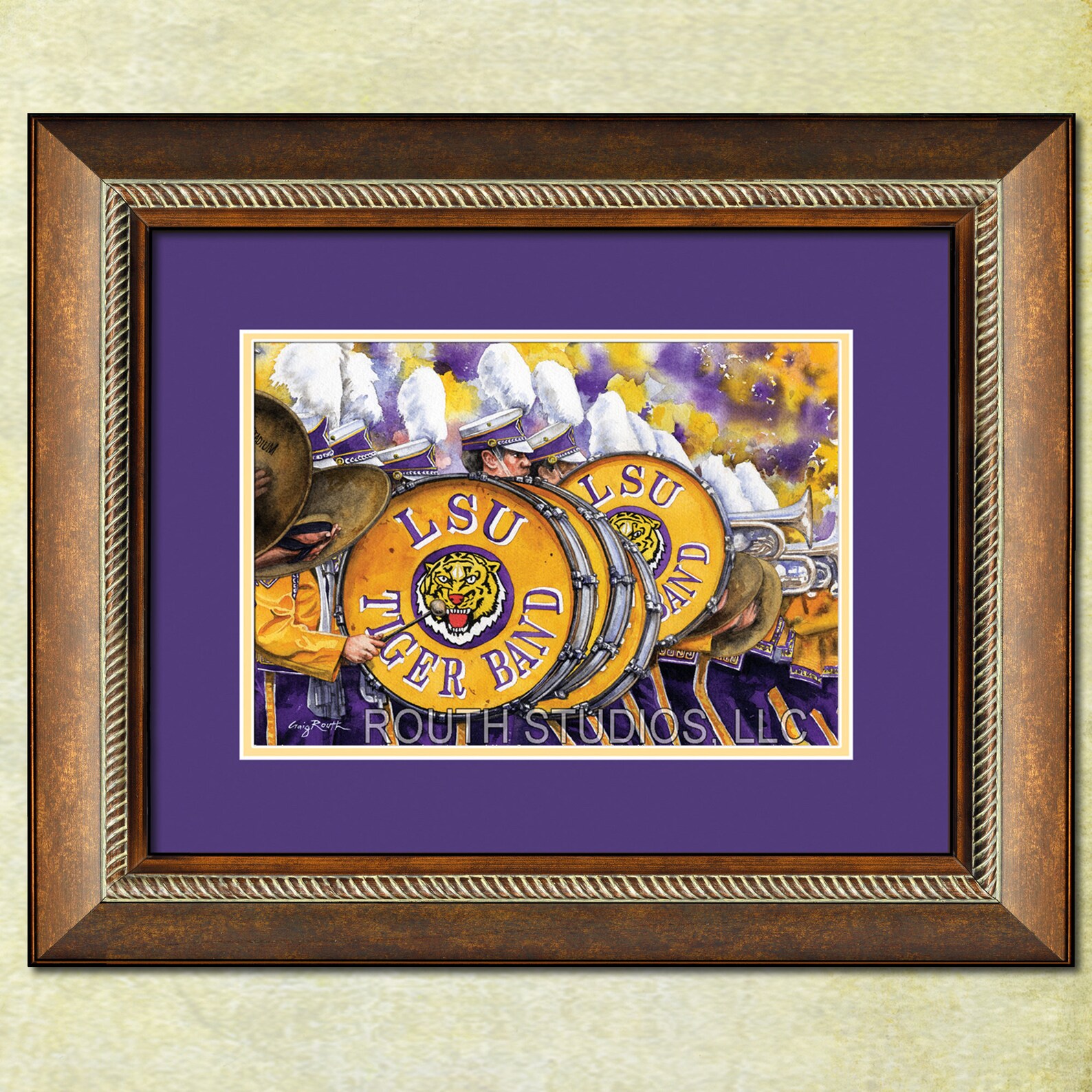 LSU Art Print. the Golden Band, LSU Football Art by Craig Routh. Choose ...