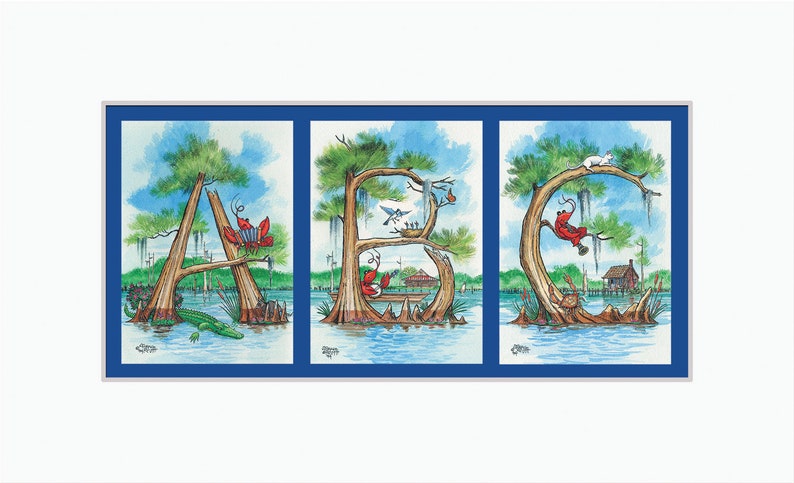 Buy Names Personalized Louisiana Swamp Alphabet Abcs in Cypress Online ...