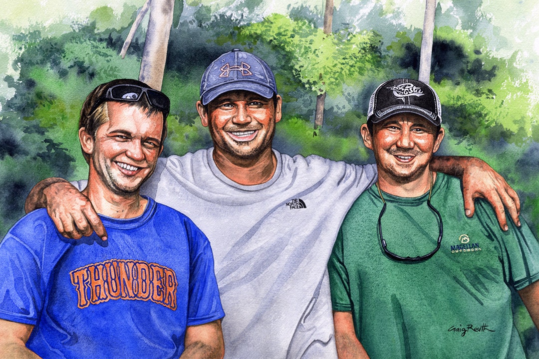 Portraits, Custom Watercolor - Three Figures - Etsy