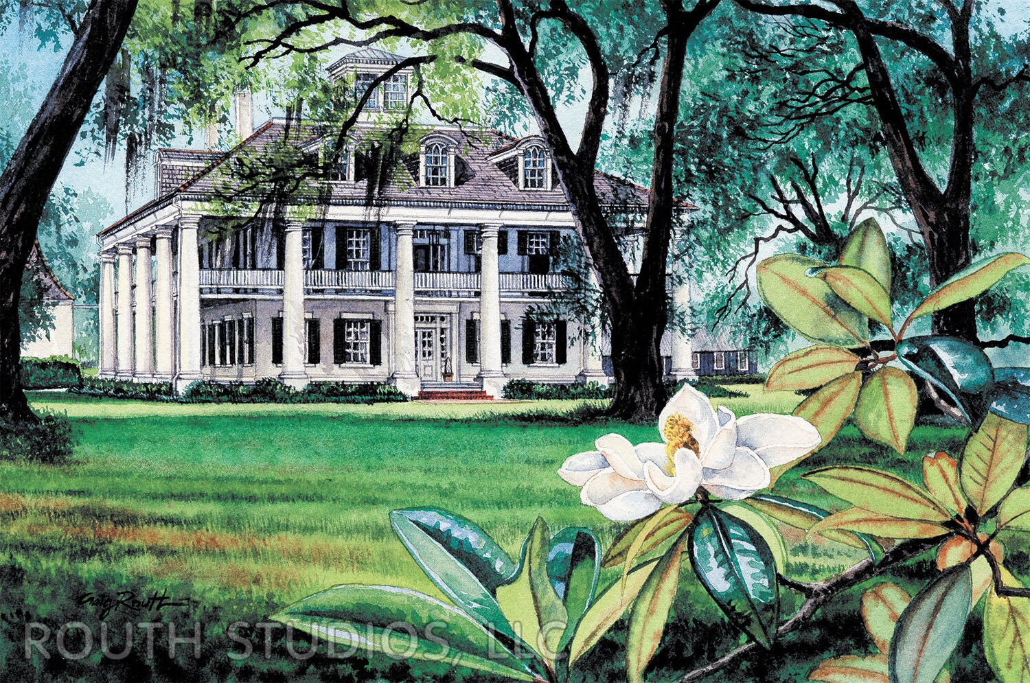 Louisiana Art Print, Houmas House Plantation House - Etsy