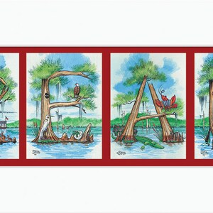 Names, Personalized, Louisiana Swamp Alphabet, Abcs in Cypress Trees ...