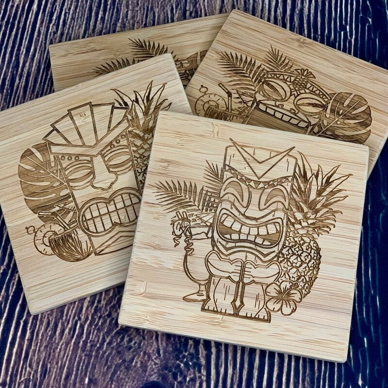 Tiki Bar Coasters - Etsy