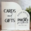 Frosted Arch Acrylic Duo Sign, Cards and Gifts Sign, Guestbook Sign ...