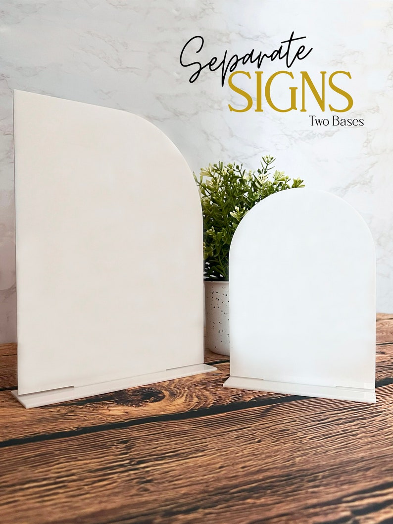 Blank Acrylic Arch Sign With Base | DIY Wedding Sign | DIY Signs | DIY ...
