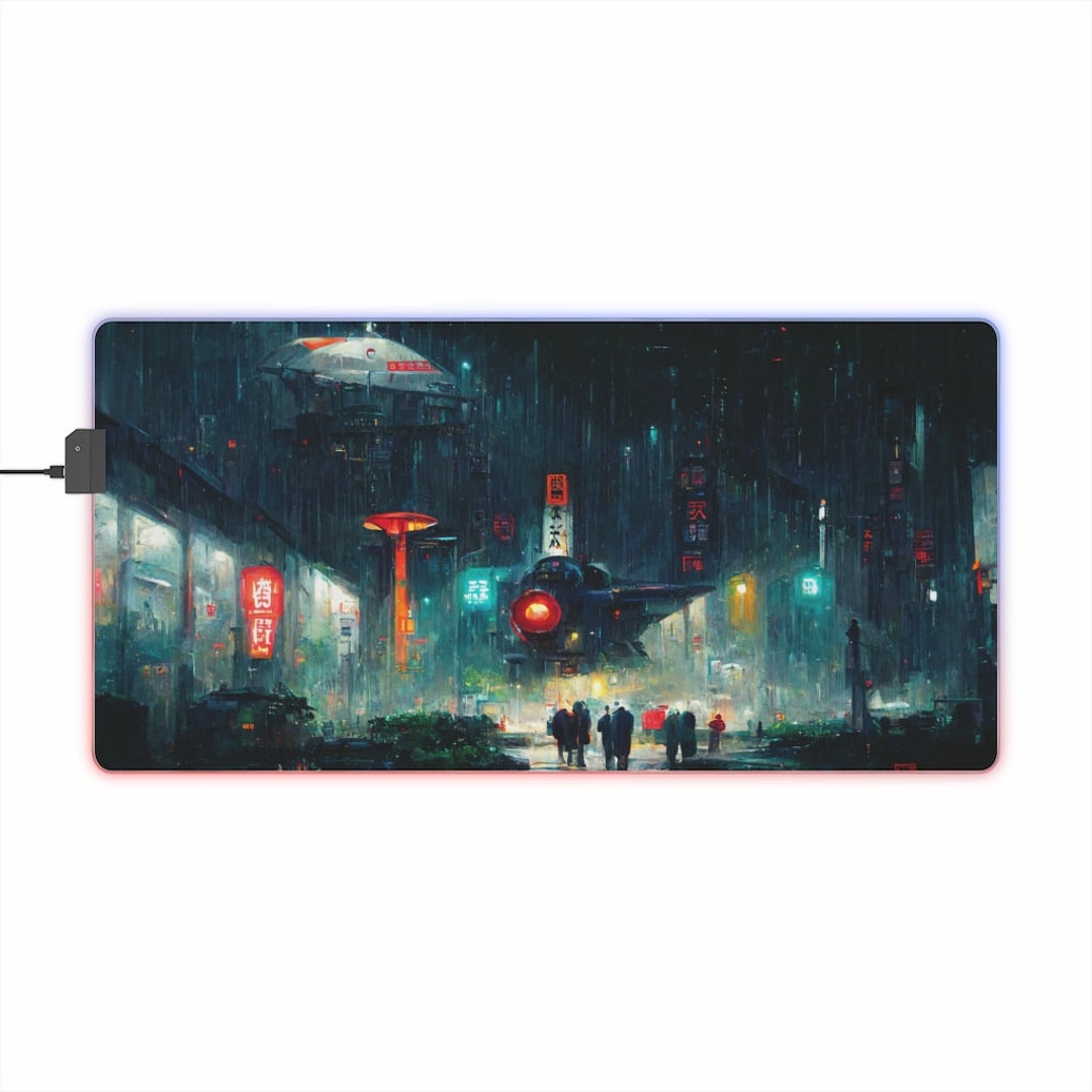 Tokyo Japan Night City Rain LED Gaming Mouse Pad - Etsy