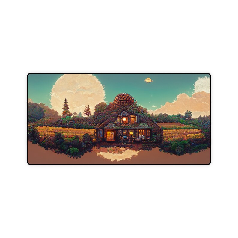 Stardew Valley Inspired Ghibli Inspired Abstract Mousepad Desk - Etsy
