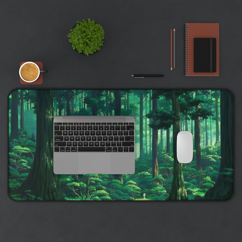Studio Ghibli Inspired Forest Desk Mat Scene Anime for Gamers - Etsy