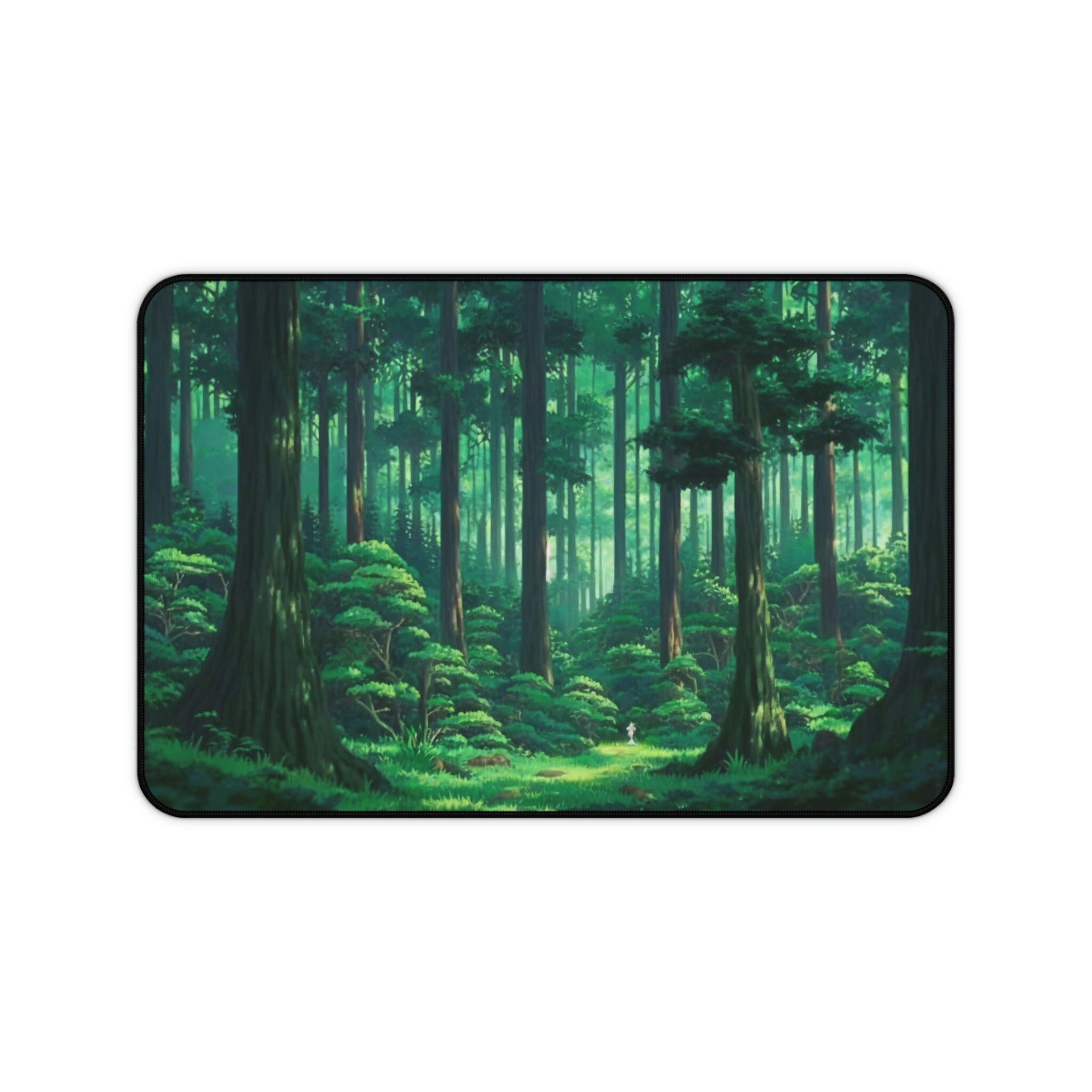 Studio Ghibli Inspired Forest Desk Mat Scene Anime for Gamers for Girls ...