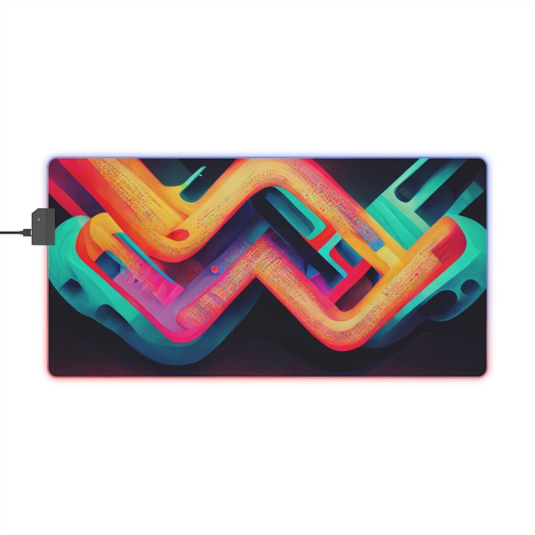 Colorful Cute Neon LED Gaming Mouse Pad - Etsy