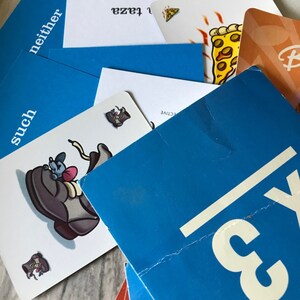 Assorted Set of 32 Flash Cards/playing Cards/game Cards/vocabulary ...