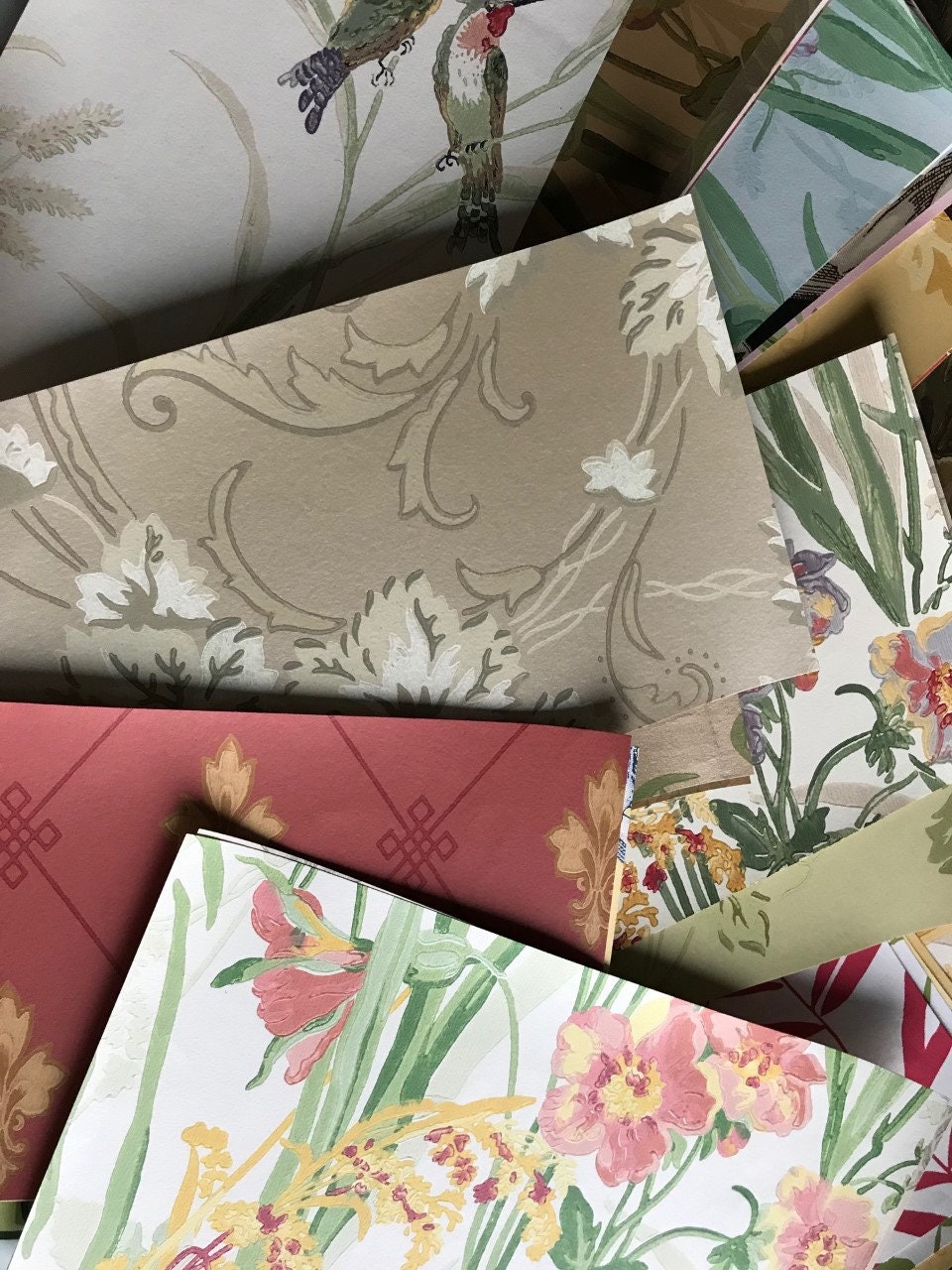 Wallpaper Sampler Pack . Discontinued Swatches . Floral and - Etsy