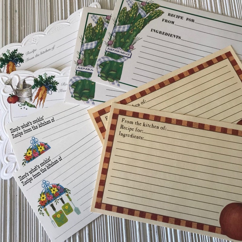 Old Recipe Cards - Etsy