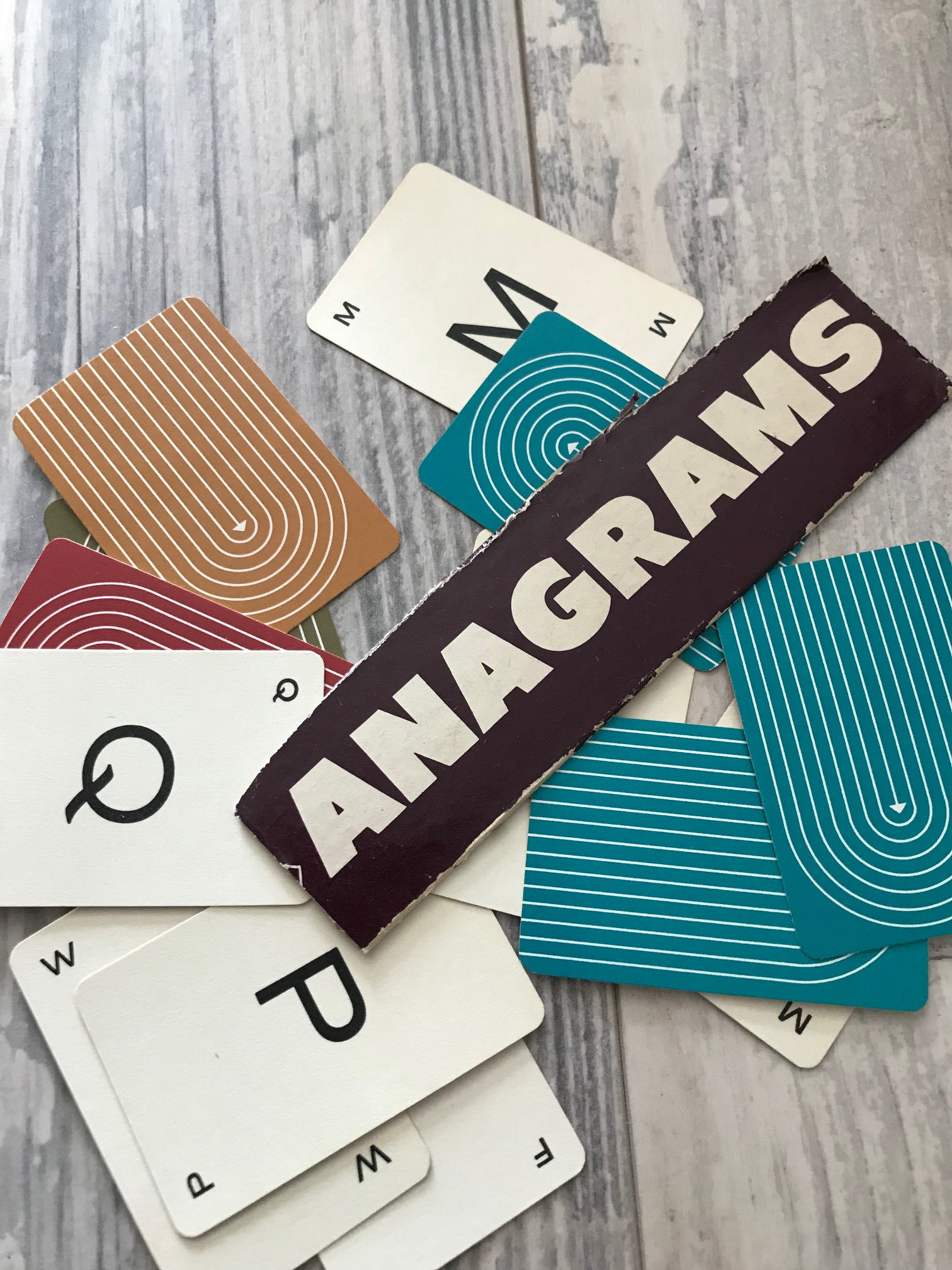 Vintage Anagram Cards . Set of Twelve . Letter/alphabet Cards . Vintage ...