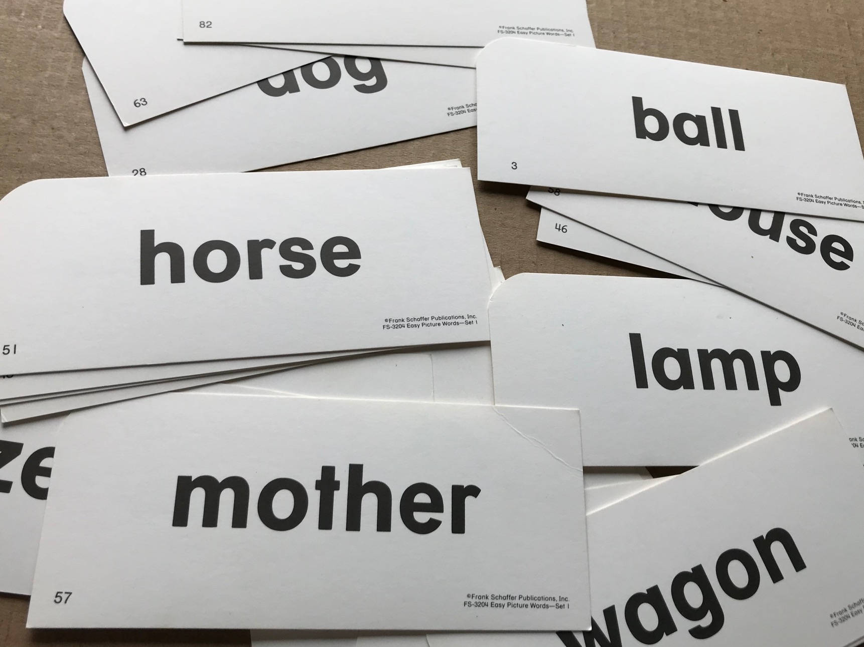 Vintage 1980s Word Flashcards . Picture Cards . Set of Ten . Fun ...