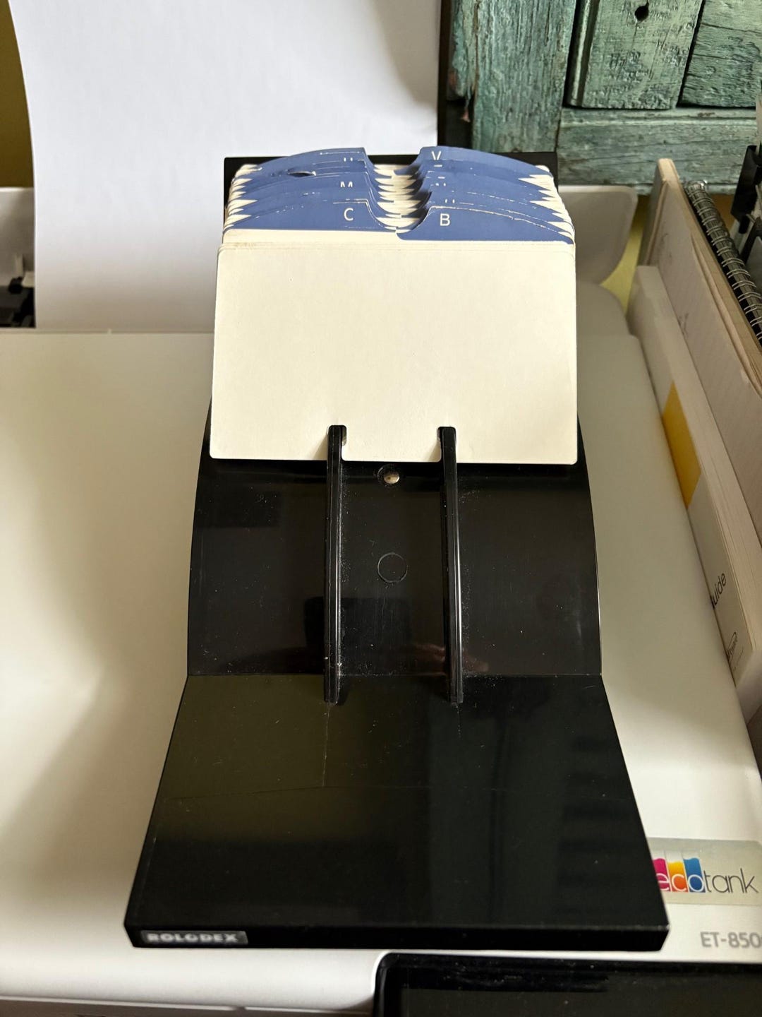 Retro Rolodex V-glide W/ Rocking Base . Rolodex Cards and Dividers . Model GL-35 . Address File ...