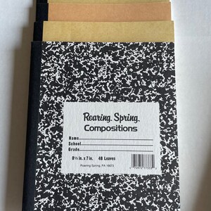 Vintage Composition Books . Set of FOUR Vintage School Books . Writing ...