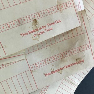 Hand Aged Time Cards . Vintage Style . Set of 10 . Two-sided Cards ...