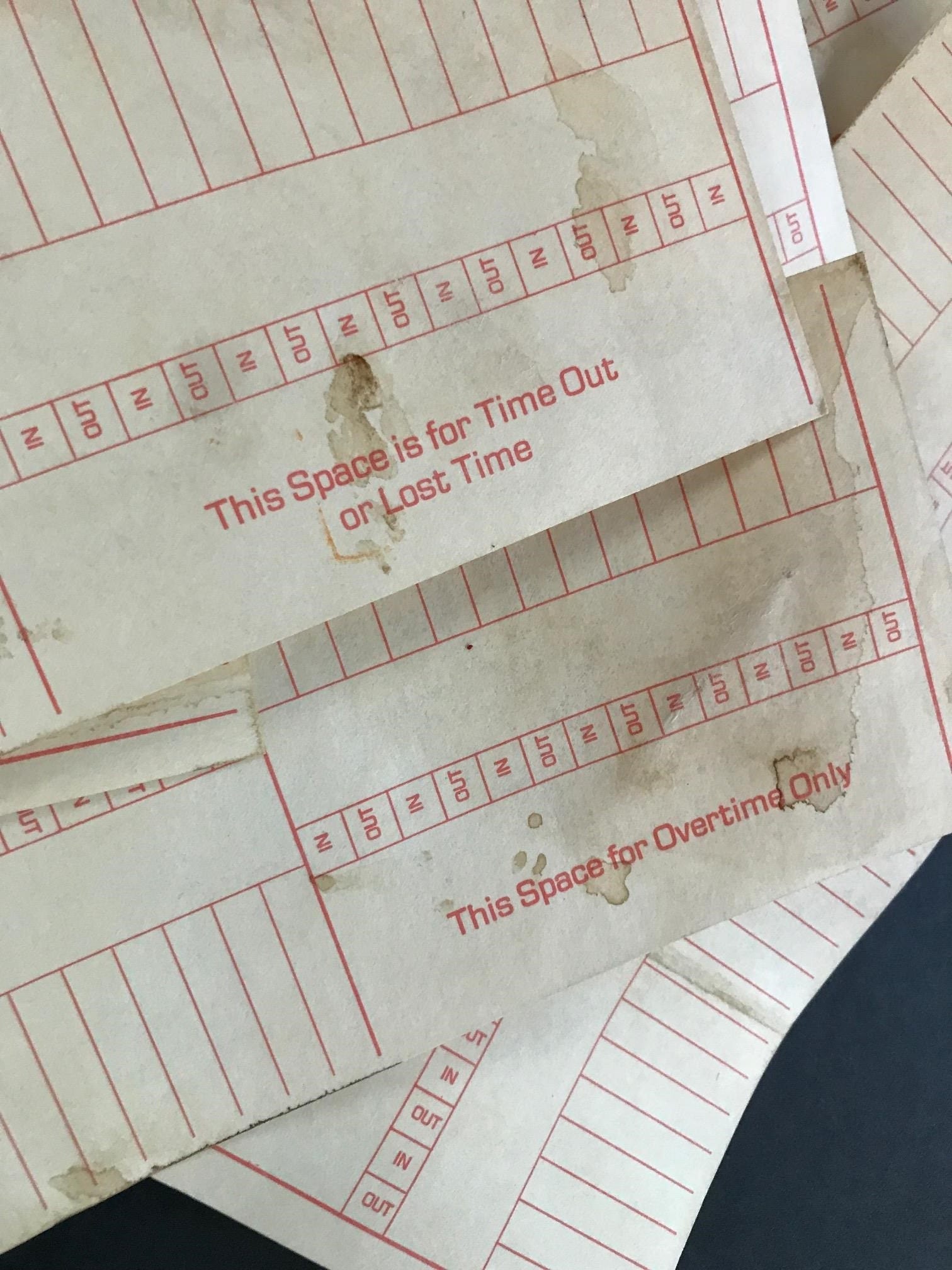 Hand Aged Time Cards . Vintage Style . Set of 10 . Two-Sided | Etsy