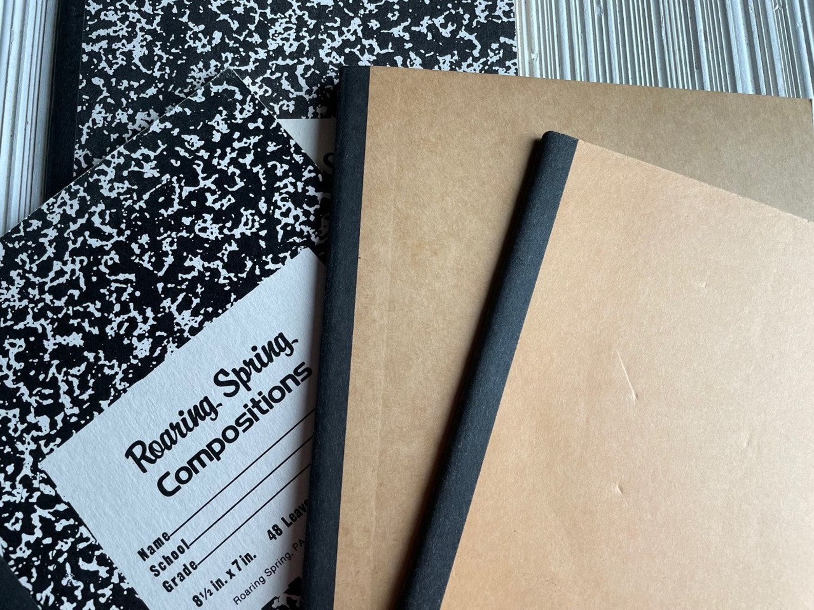 Vintage Composition Books . Set of FOUR Vintage School Books . | Etsy