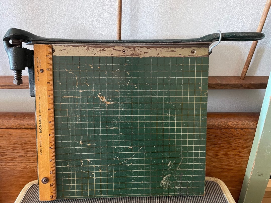 Vintage Guillotine Paper Cutter . Milton Bradley Co. "monarch" . Built ...
