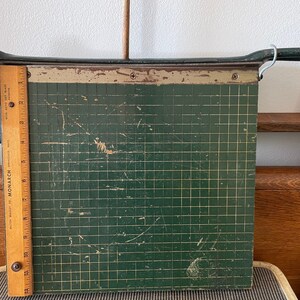 Vintage Guillotine Paper Cutter . Milton Bradley Co. monarch . Built in ...