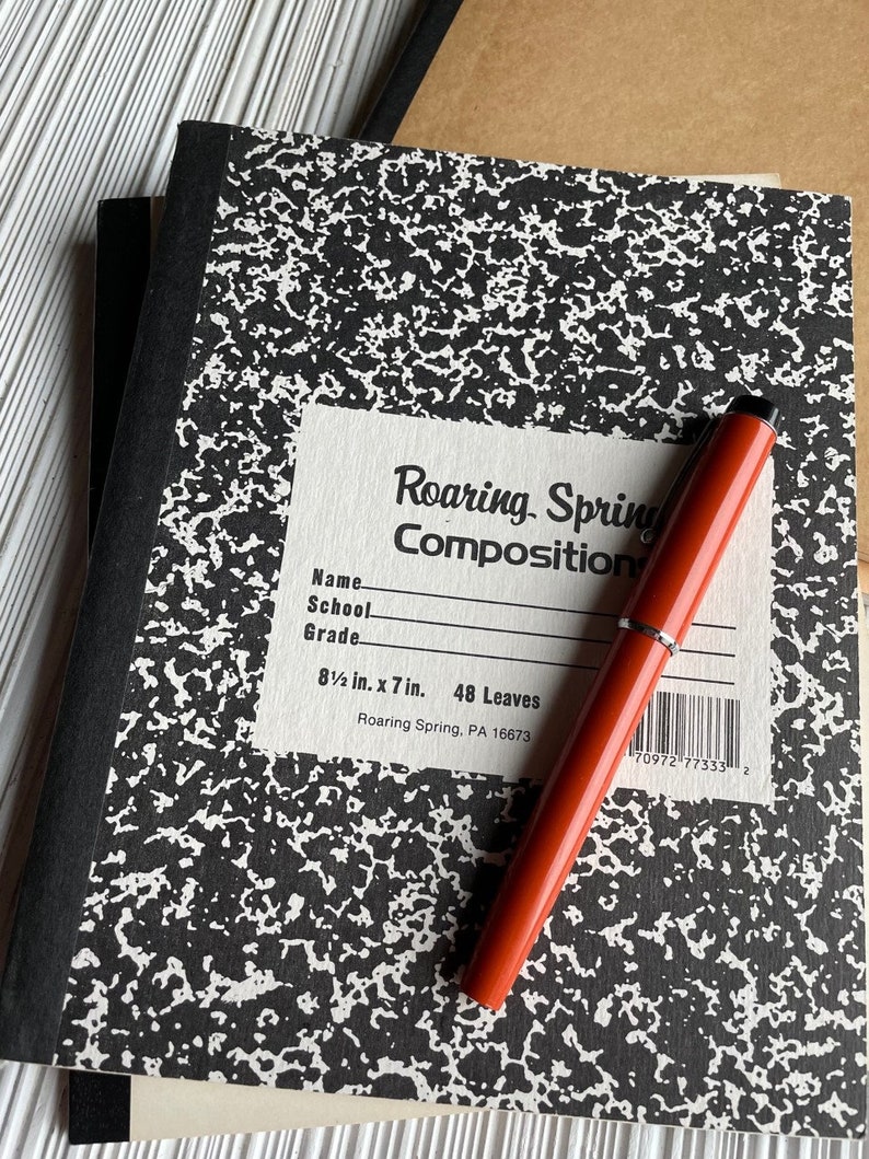 Vintage Composition Books . Set of FOUR Vintage School Books . - Etsy