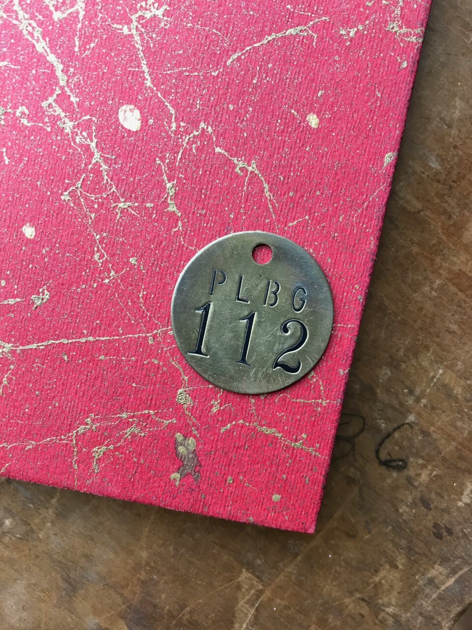 Vintage Brass Tag . Metal Number Tag . Vintage Industrial . Key Tag ...