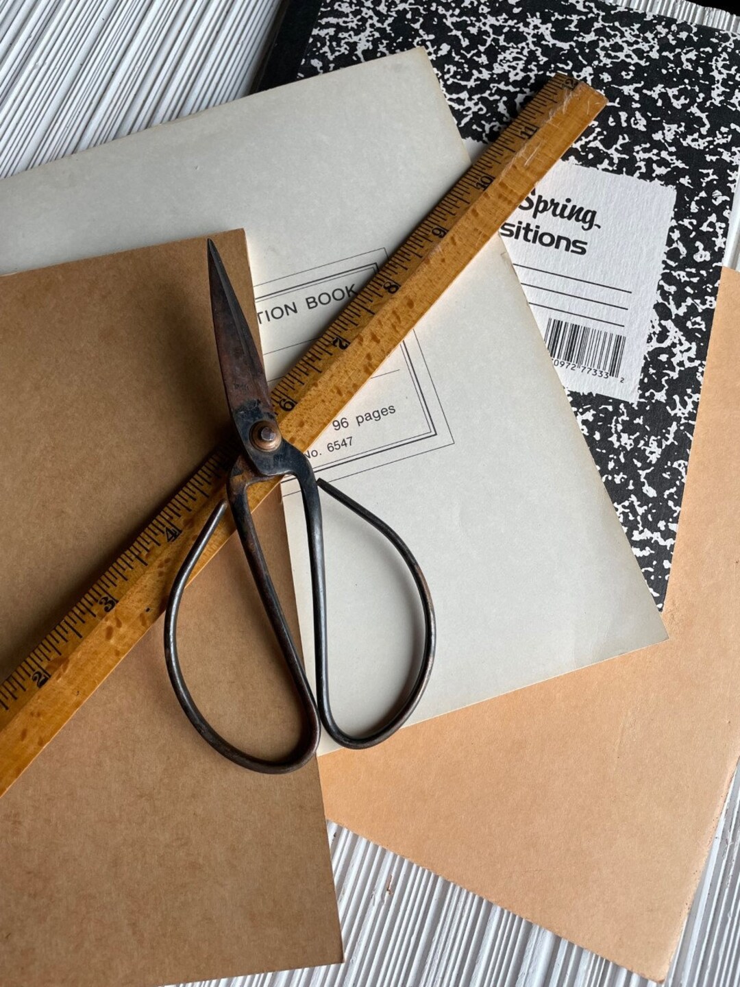 Vintage Composition Books . Set of FOUR Vintage School Books . Writing ...