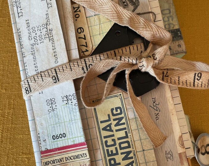 Vintage Office Folder . Handcrafted . Vintage Ephemera Holder ...