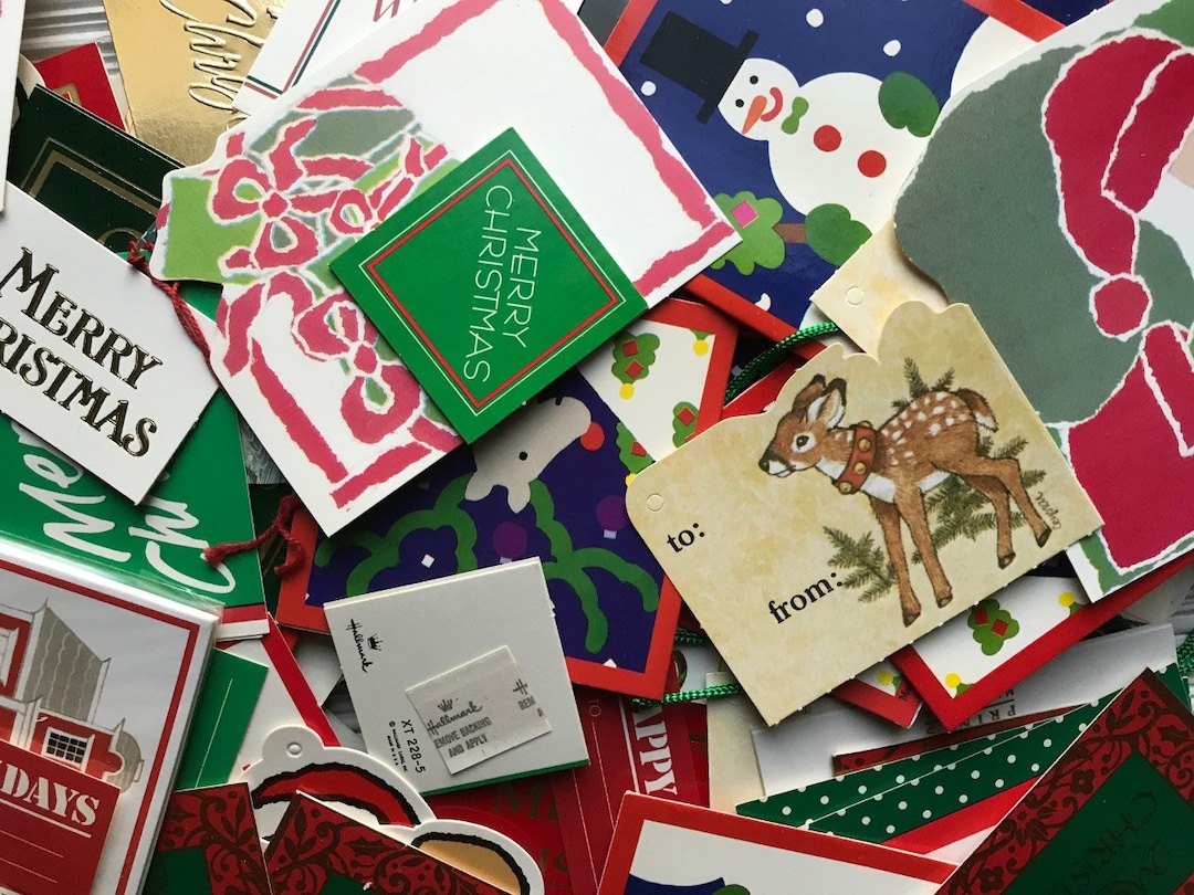Vintage Holiday / Christmas Gift Tags . Package Tags . - Etsy