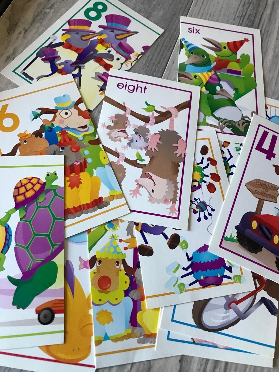 Critter Flash Cards . Fun, Zany Set of Six Cards . Junk Journals ...