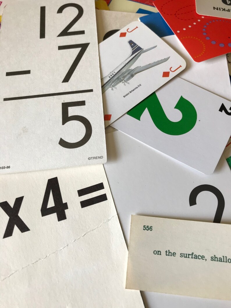 Assorted Set of 32 Flash Cards/playing Cards/game | Etsy