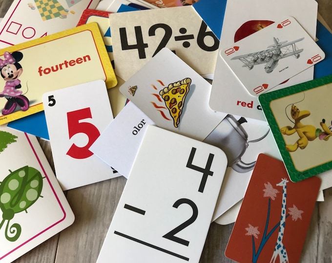 Assorted Set of 32 Flash Cards/playing Cards/game - Etsy