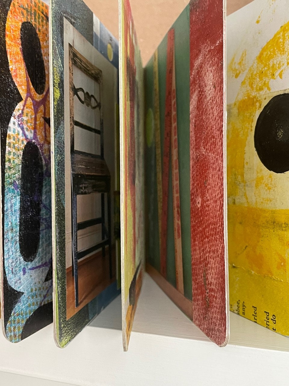 Collage Art Board Book . Handmade . Gelli Printed Collage . - Etsy