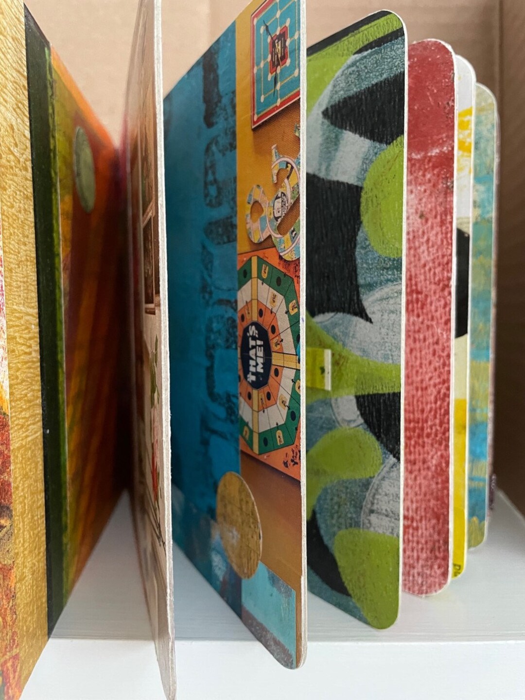 Collage Art Board Book . Handmade . Gelli Printed Collage . - Etsy