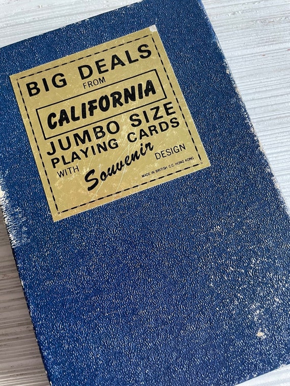 Vintage Jumbo Sized Playing Cards . California Souvenir Design - Etsy