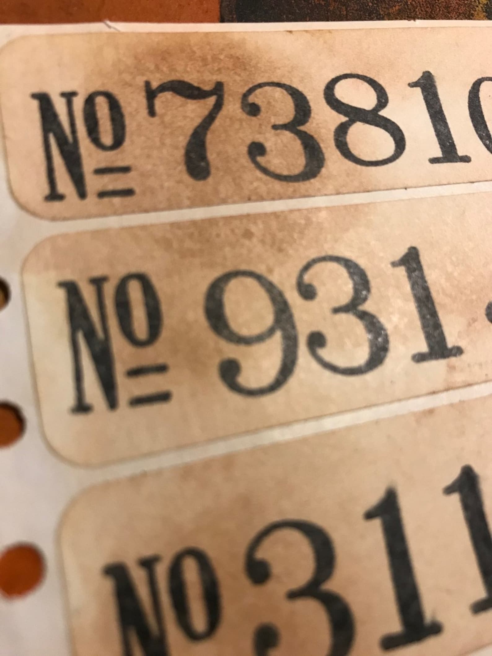 Number Labels . Vintage Avery Labels . Ephemera . Journal | Etsy