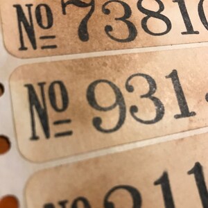 Number Labels . Vintage Avery Labels . Ephemera . Journal Supplies ...