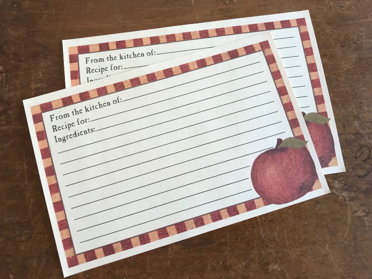 Vintage Recipe Cards . Two Each of Four Designs . Vintage | Etsy