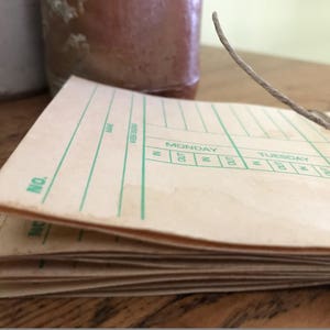 Hand Aged Time Cards . Vintage Style . Set of 10 .vintage Industrial ...